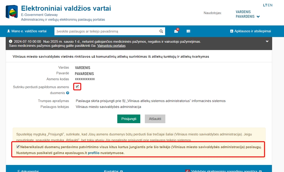 Prisijungimo prie Savitarnos instrukcija - vasa.lt